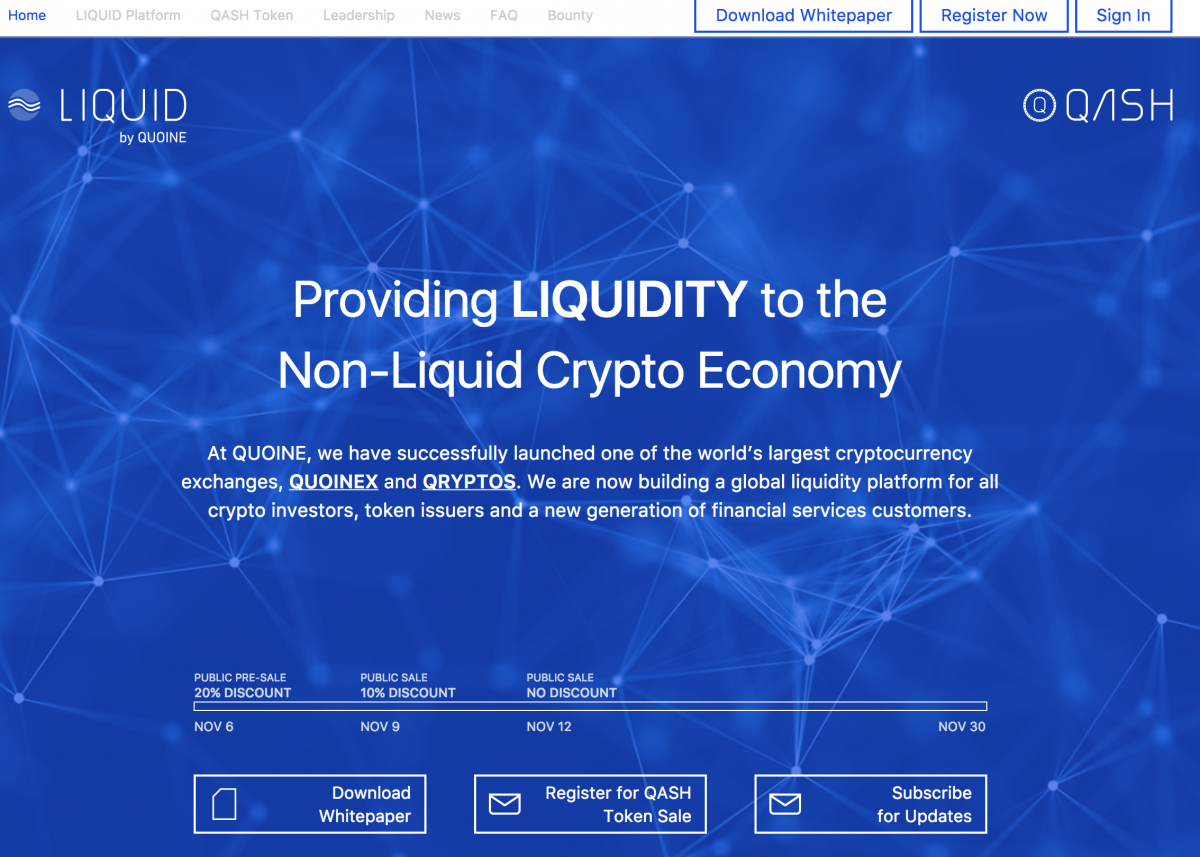 また日本から大型ICO、今度は金融向け独自チェーン開発でQUOINEが11月6日に開始 | TechCrunch Japan Archive