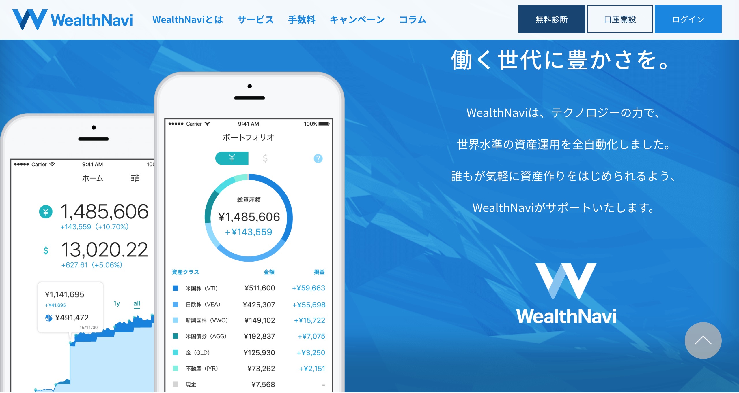 ロボアドバイザー「WealthNavi」が40億円を調達、預かり資産は1100億円を突破 | TechCrunch Japan Archive