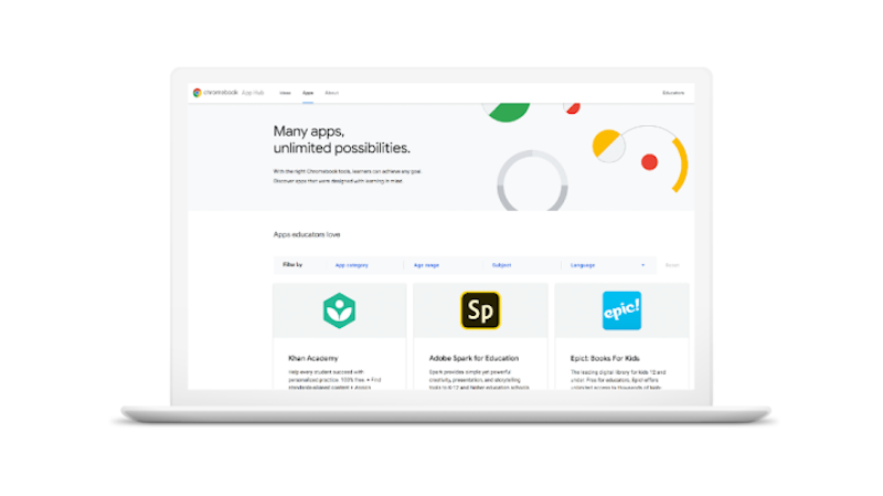 Googleが教育者やその他の教室用ツールのためのChromebook App Hubを開始 | TechCrunch Japan Archive