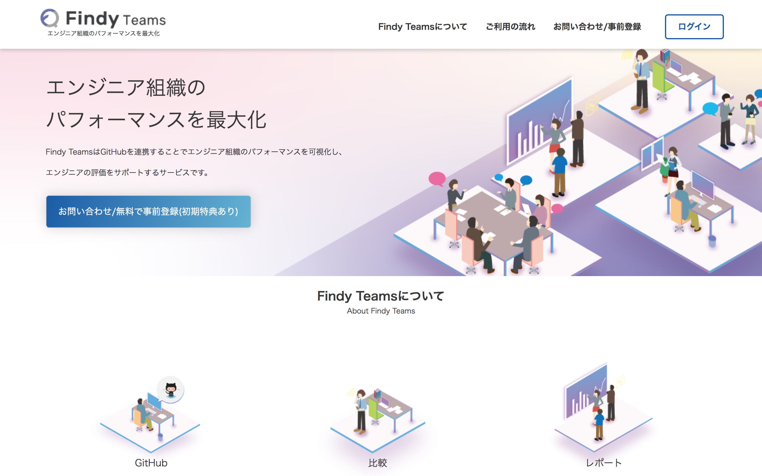GitHubの活動状況からエンジニア組織の生産性を自動診断、「Findy Teams」のベータ版が公開 | TechCrunch Japan Archive