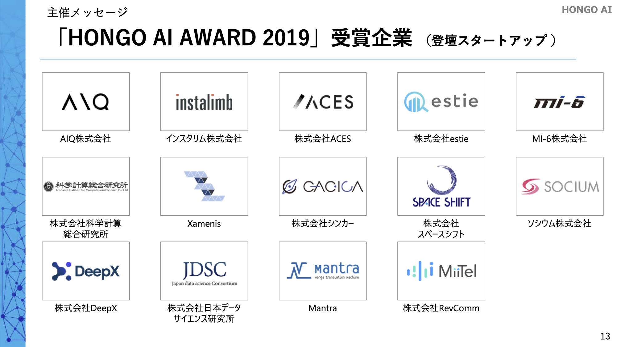 AIスタートアップの登竜門「HONGO AI 2020」参加企業の募集開始、12月4日のライブ配信にて最優秀賞を決定 | TechCrunch ...