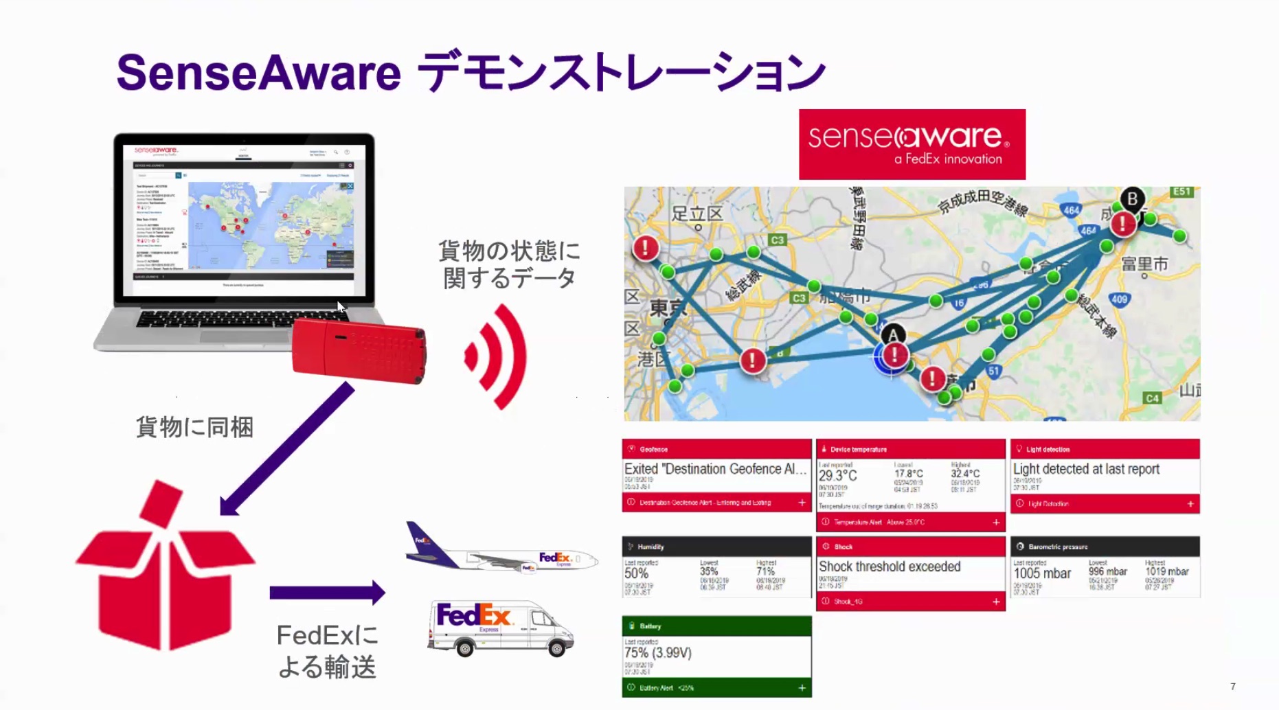 フェデックスが輸送中の貨物の状態をリアルタイムで可視化する「SenseAware」を提供開始 | TechCrunch Japan Archive